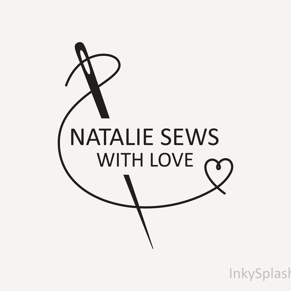 Logo With Threads,heart, and Needle - Etsy