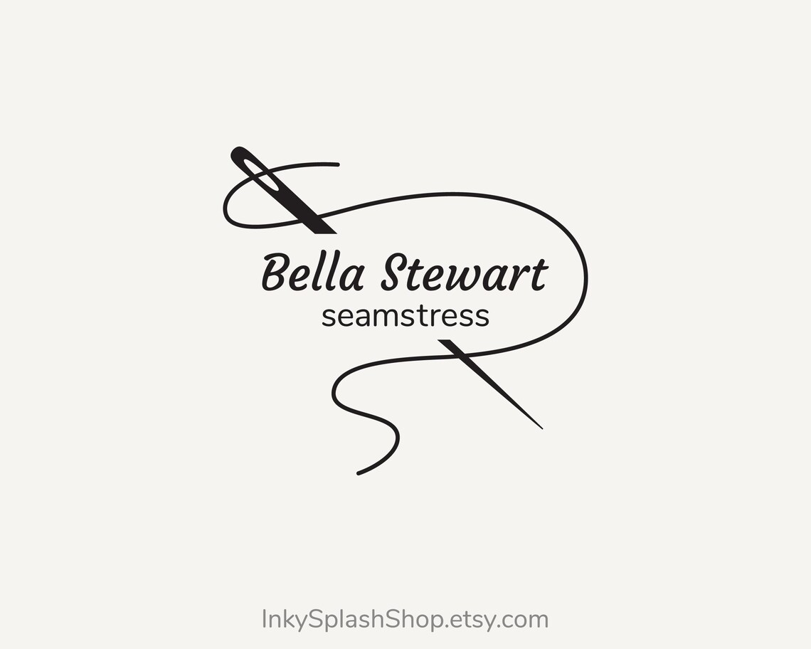 Sewing Premade Logo Needle & Thread Customized Logo for Tailor ...