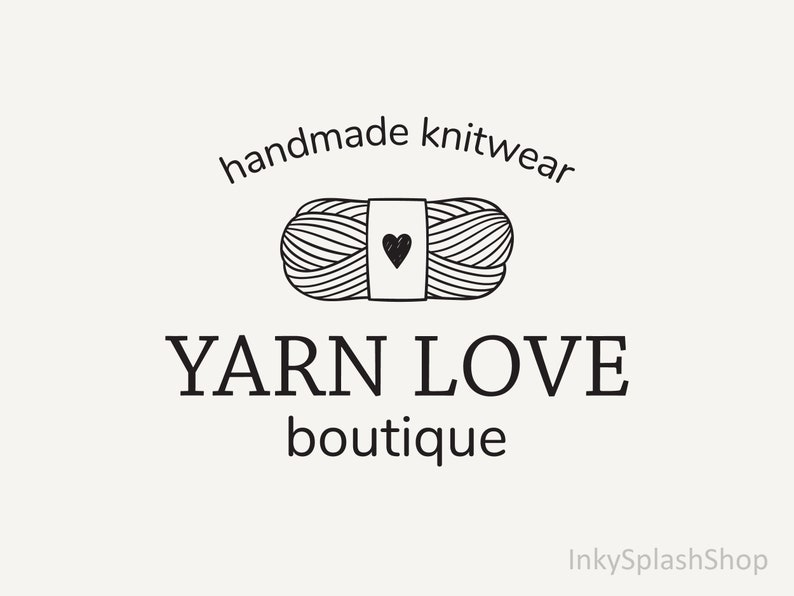 Knitting Logo Yarn Skein Premade Logo Design Customized Logo for ...