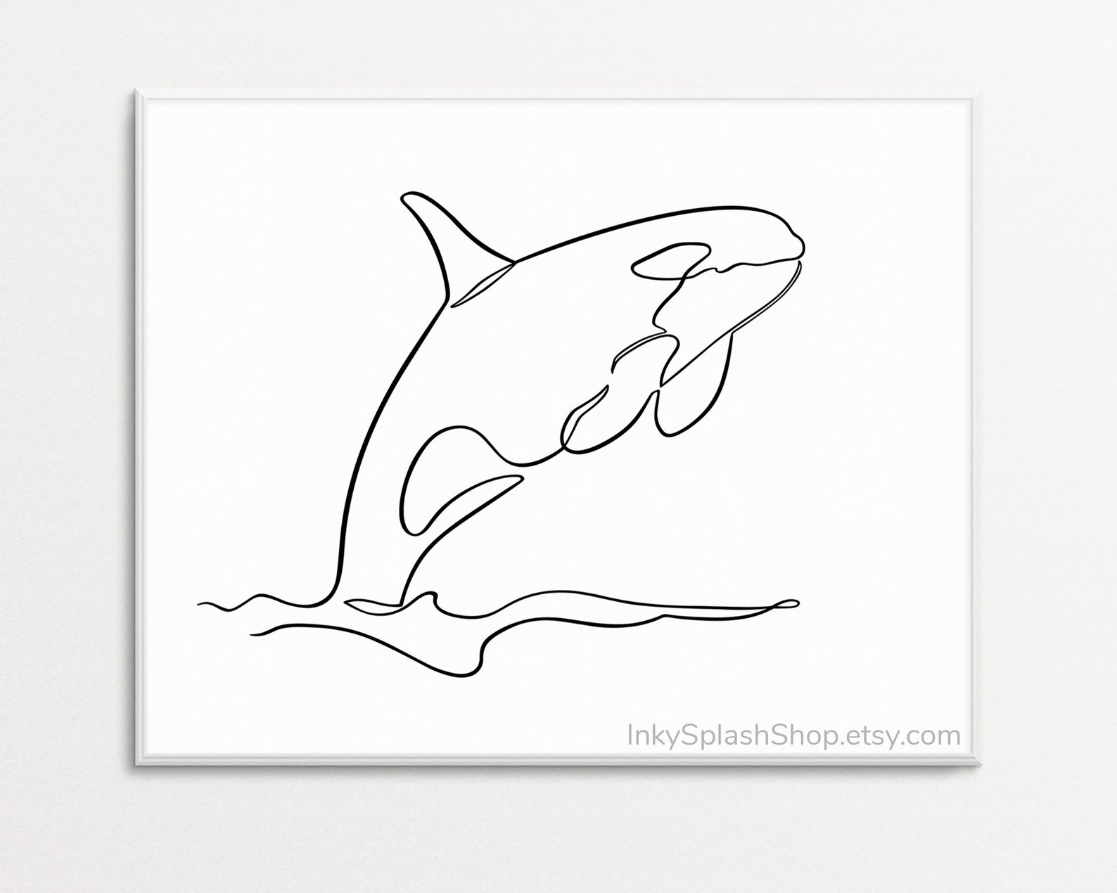 Orca Continuous Line Drawing Killer Whale Minimalist Art Printable ...