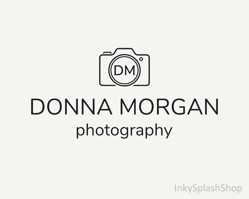 Premade Photography Logo Camera and Initials Logo Customized Logo for ...