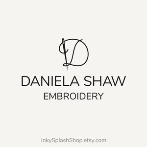 Needle & Letter Personalized Logo Needle and Thread Premade Logo for ...