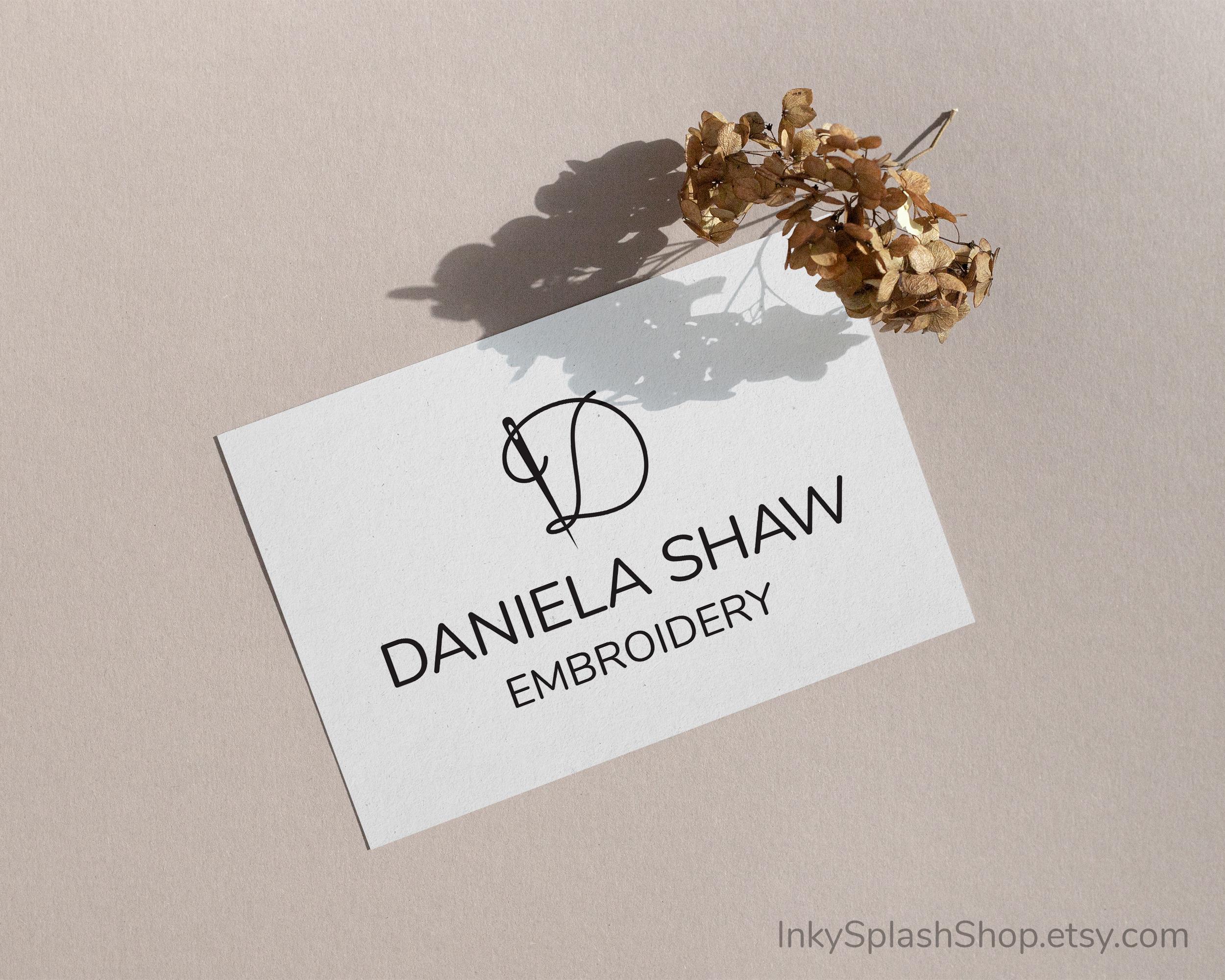 Needle & Letter Personalized Logo Needle and Thread Premade Logo for ...