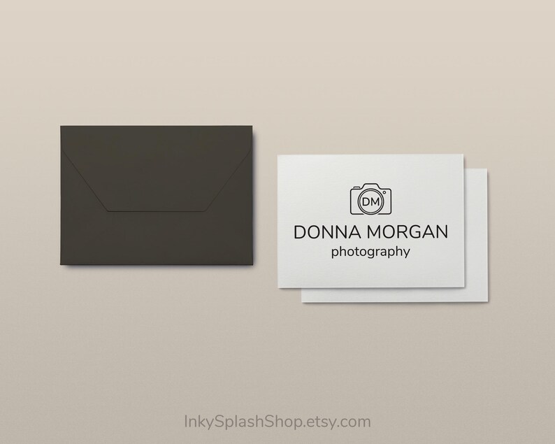 Premade Photography Logo Camera and Initials Logo Customized Logo for ...