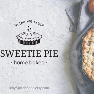 Premade Logo for Baking Business Homemade Pie Logo With Hearts ...