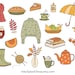 Cozy Autumn Clip Art Fall Leaves, Pumpkins Doodles Harvest Season ...