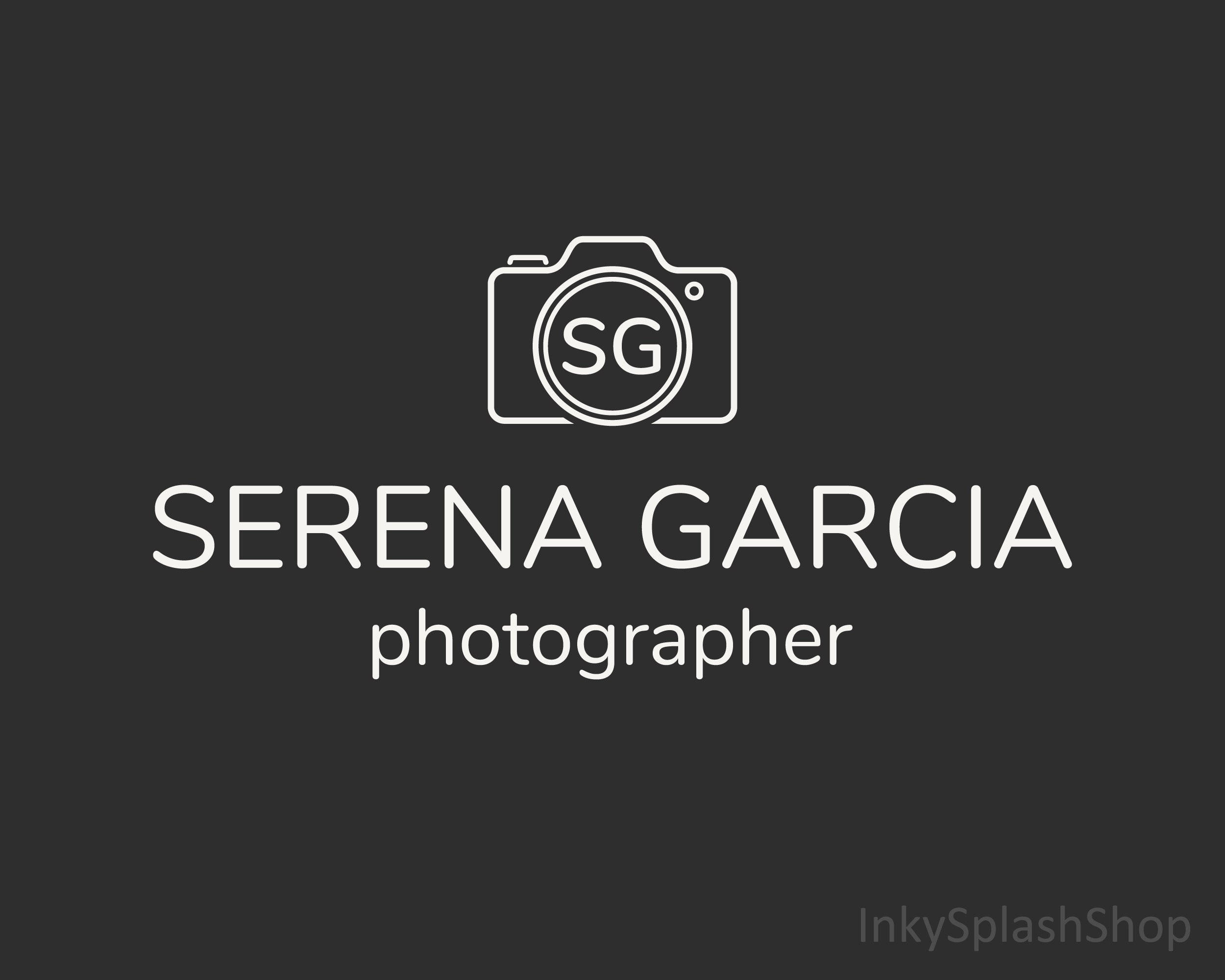 Premade Photography Logo Camera and Initials Logo Customized Logo for ...