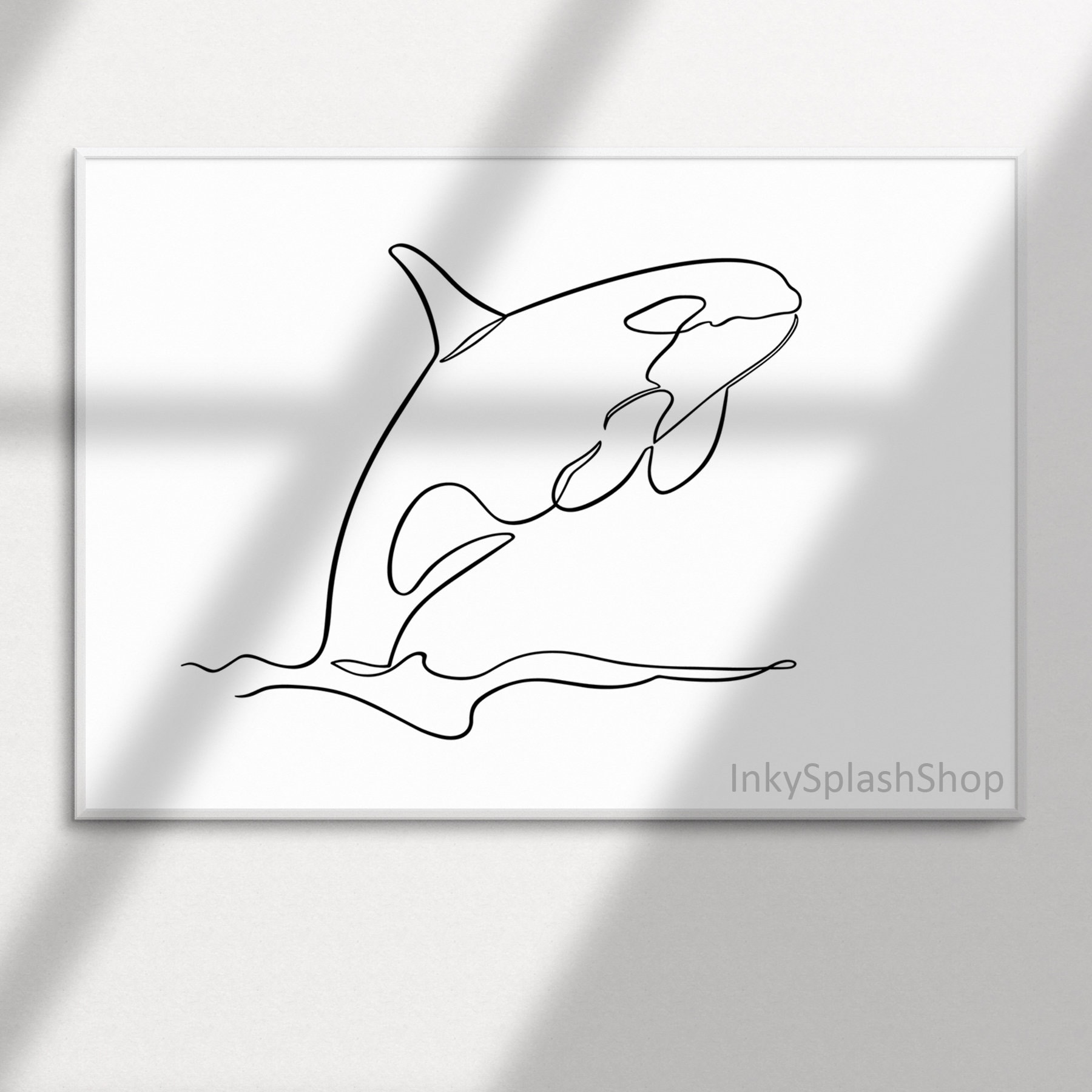 Orca Continuous Line Drawing Killer Whale Minimalist Art - Etsy Ireland
