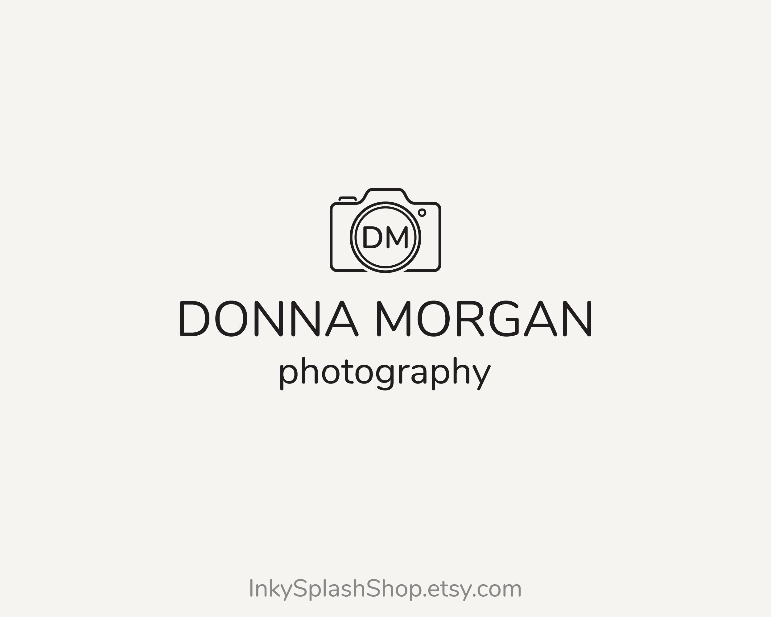 Premade Photography Logo Camera and Initials Logo Customized Logo for ...