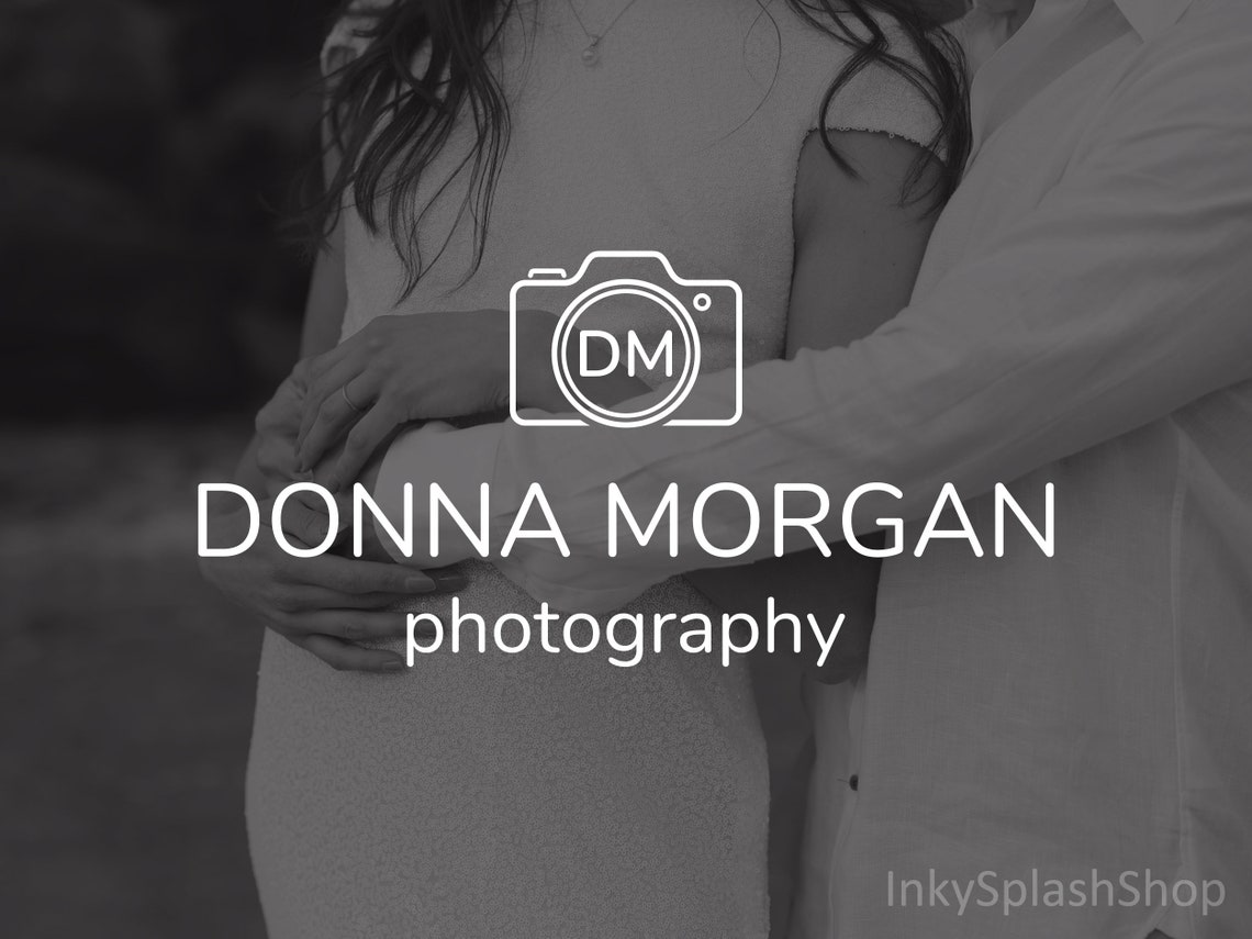 Premade Photography Logo Camera and Initials Logo Customized Logo for ...