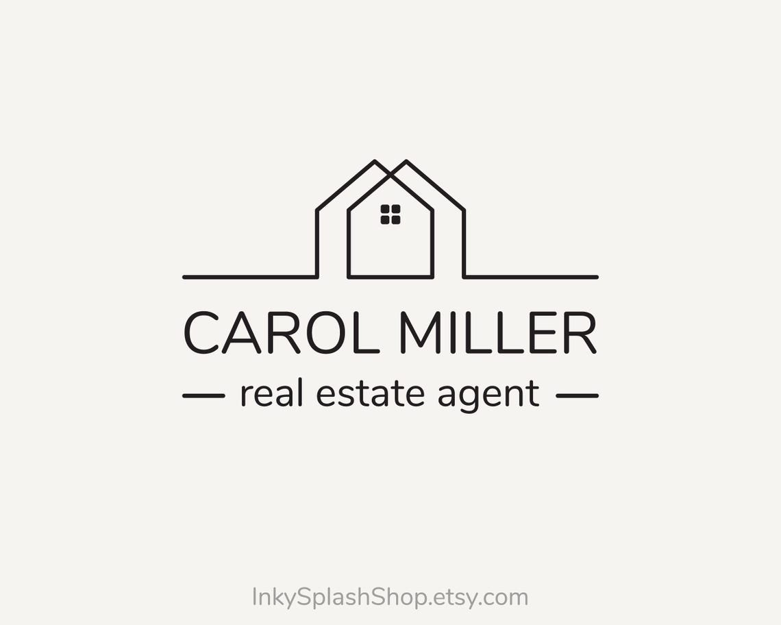 Personalised Realtor Logo Elegant Real Estate Logo Minimalist Houses ...