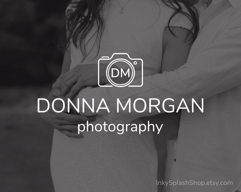 Premade Photography Logo Camera and Initials Logo Customized Logo for ...