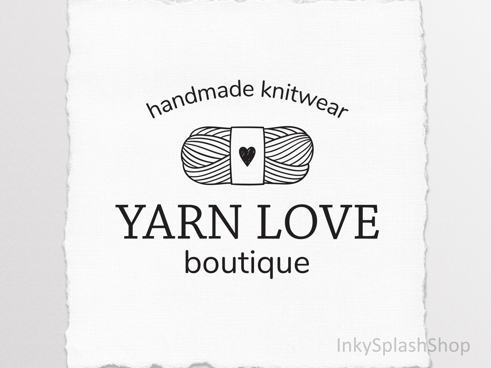 Knitting Logo Yarn Skein Premade Logo Design Customized Logo for ...