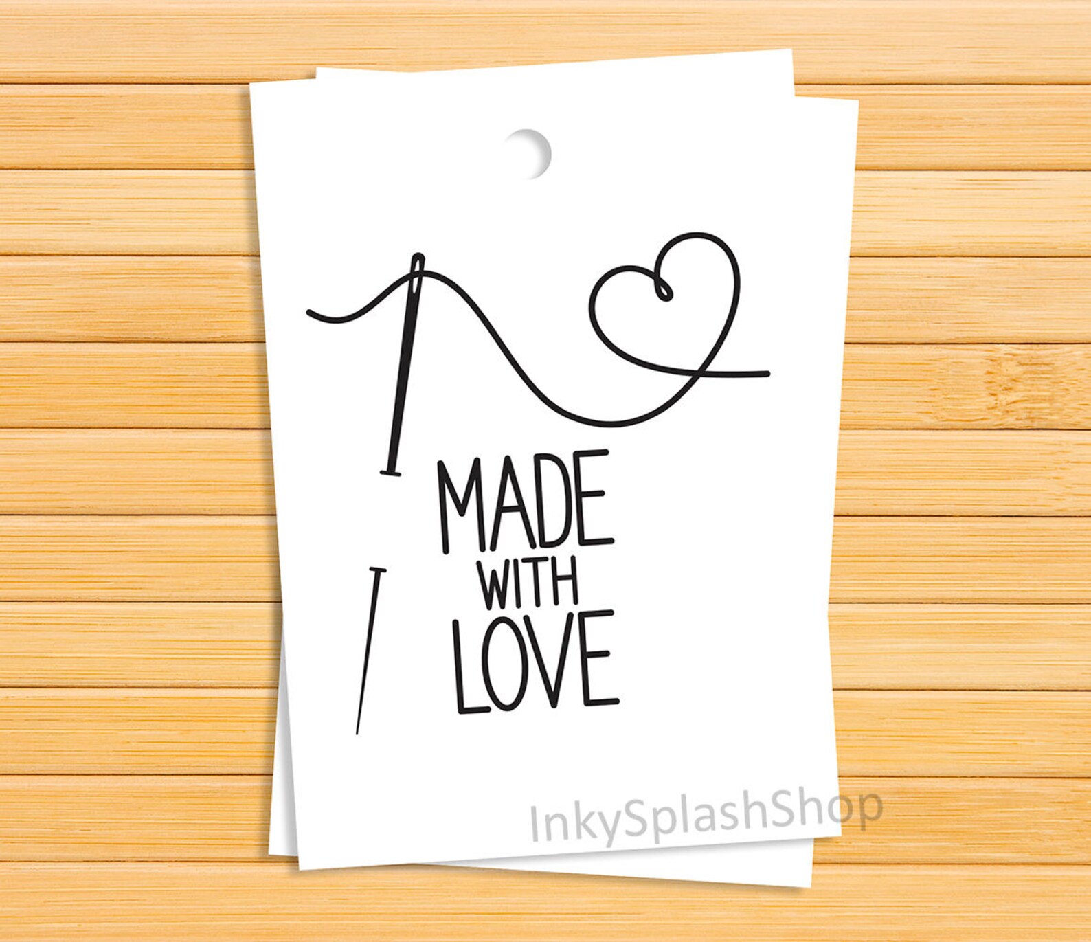 Sewn With Love Tags Printable. Made With Love Product Tags. Gift Tags ...