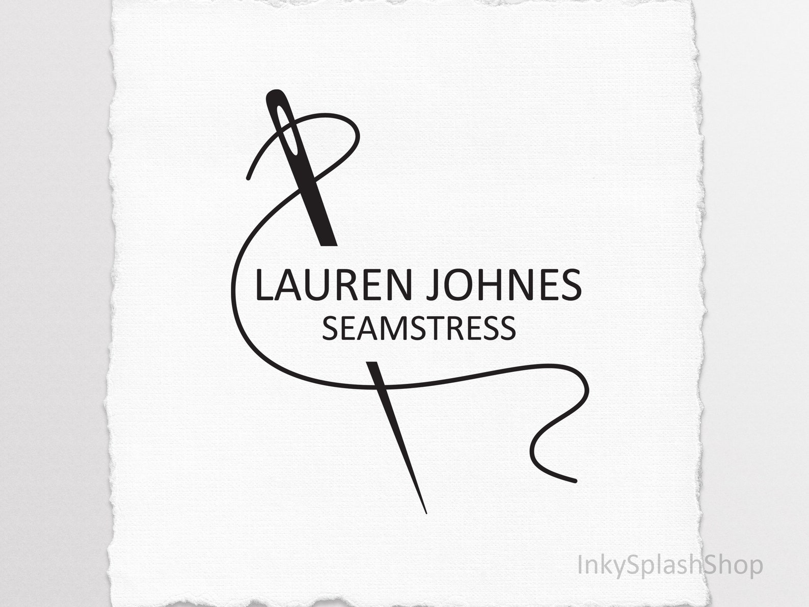 Custom Sewing Logo Needle & Thread Premade Logo for Seamstress, Tailor ...