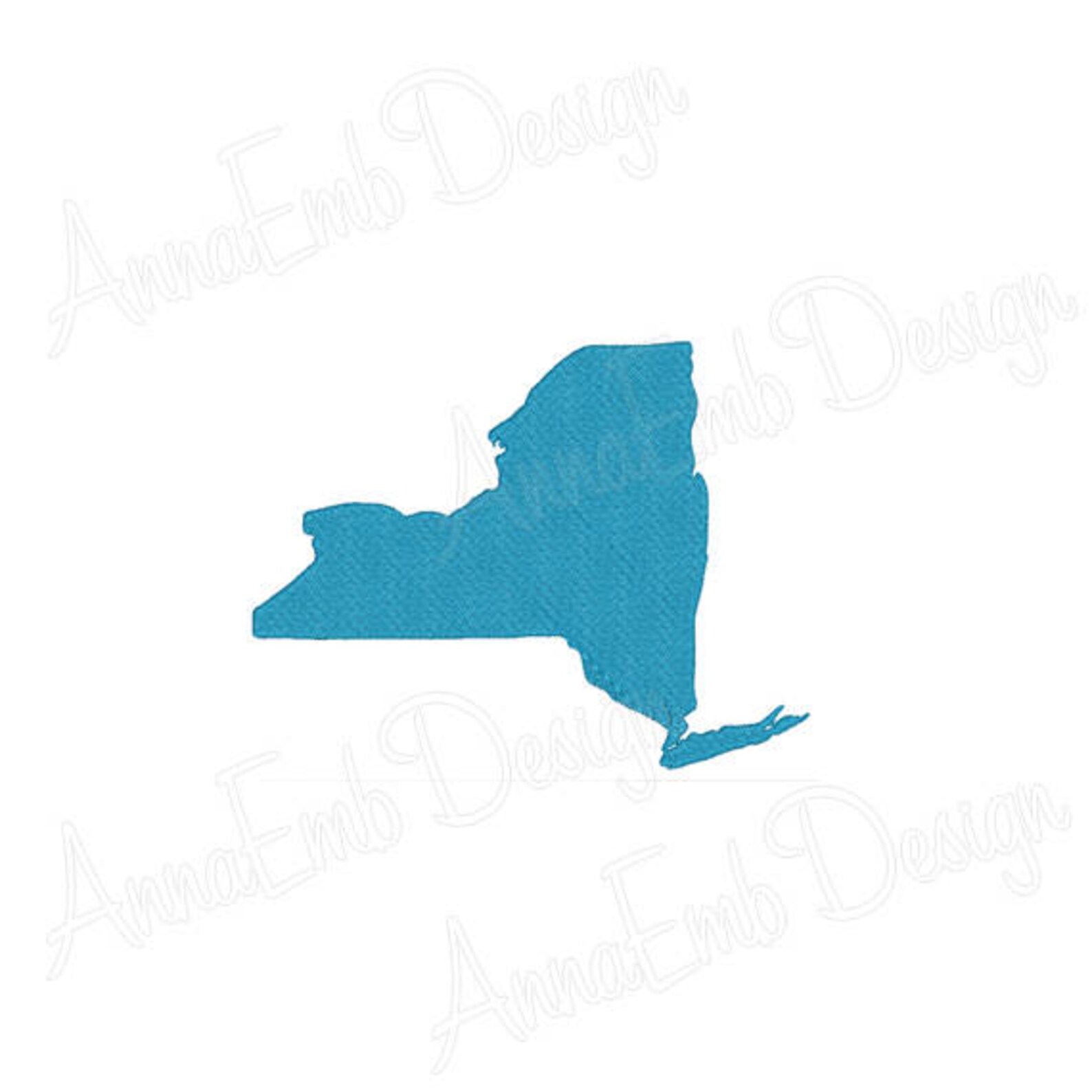 New York Embroidery Design. New York State Design. Machine | Etsy