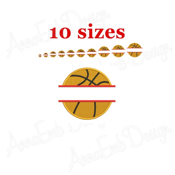 Split Basketball Embroidery Design. Machine Embroidery Design. | Etsy