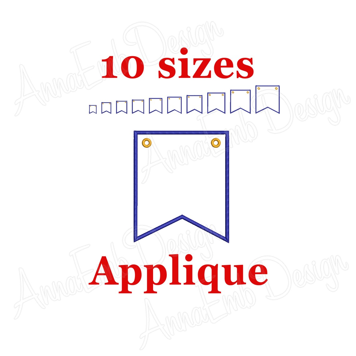 Banner Embroidery Design. Banner Applique Embroidery Design. - Etsy