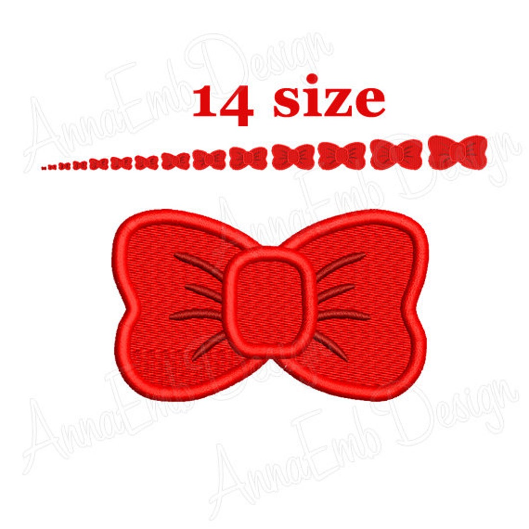 Bow Embroidery Design. Bow Mini Embroidery Design. Machine Embroidery ...