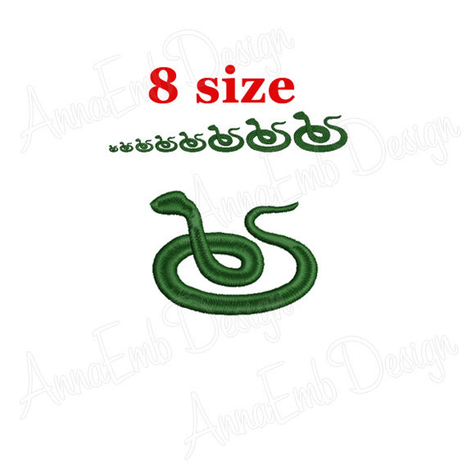 Snake embroidery design. Machine embroidery design. Snake | Etsy