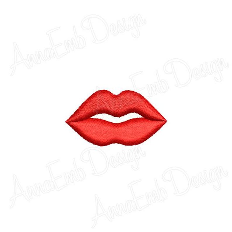 Lips Embroidery Design. Lipstick Embroidery Design. Machine Embroidery ...