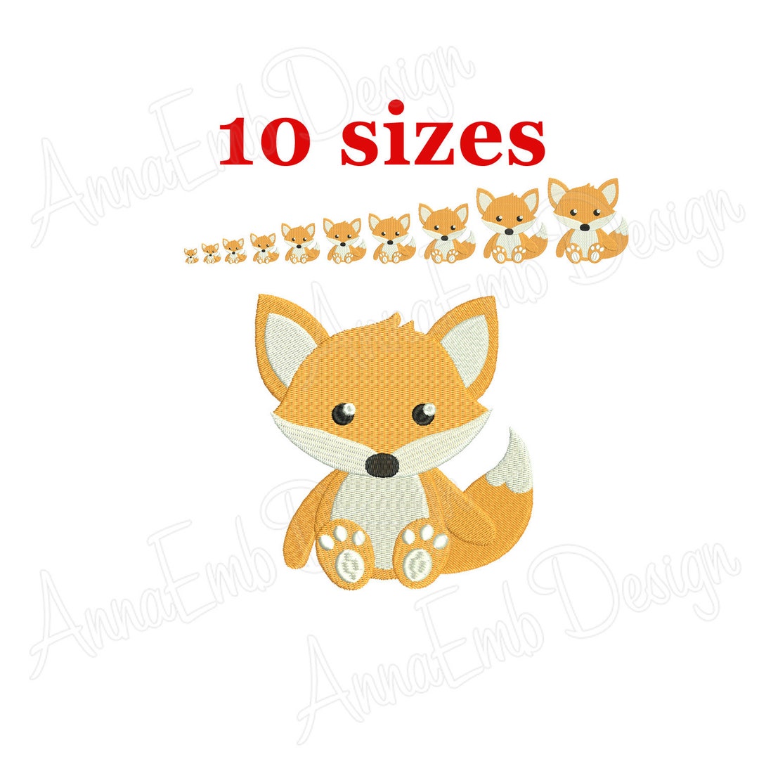 Fox Embroidery Design. Fox Design. Mini Fox. Machine Embroidery Design ...