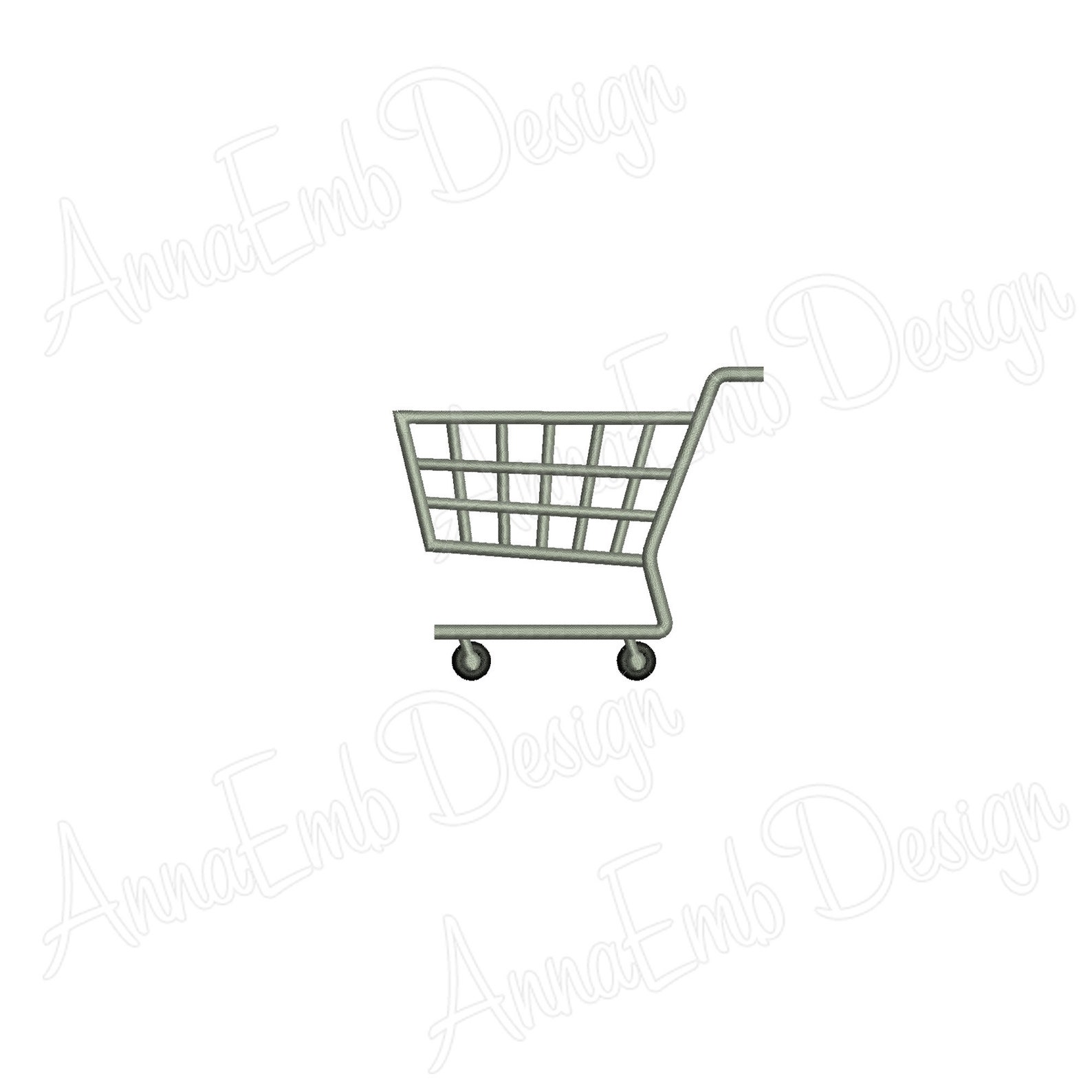 Shopping Cart Embroidery Design. Shopping Cart Mini - Etsy
