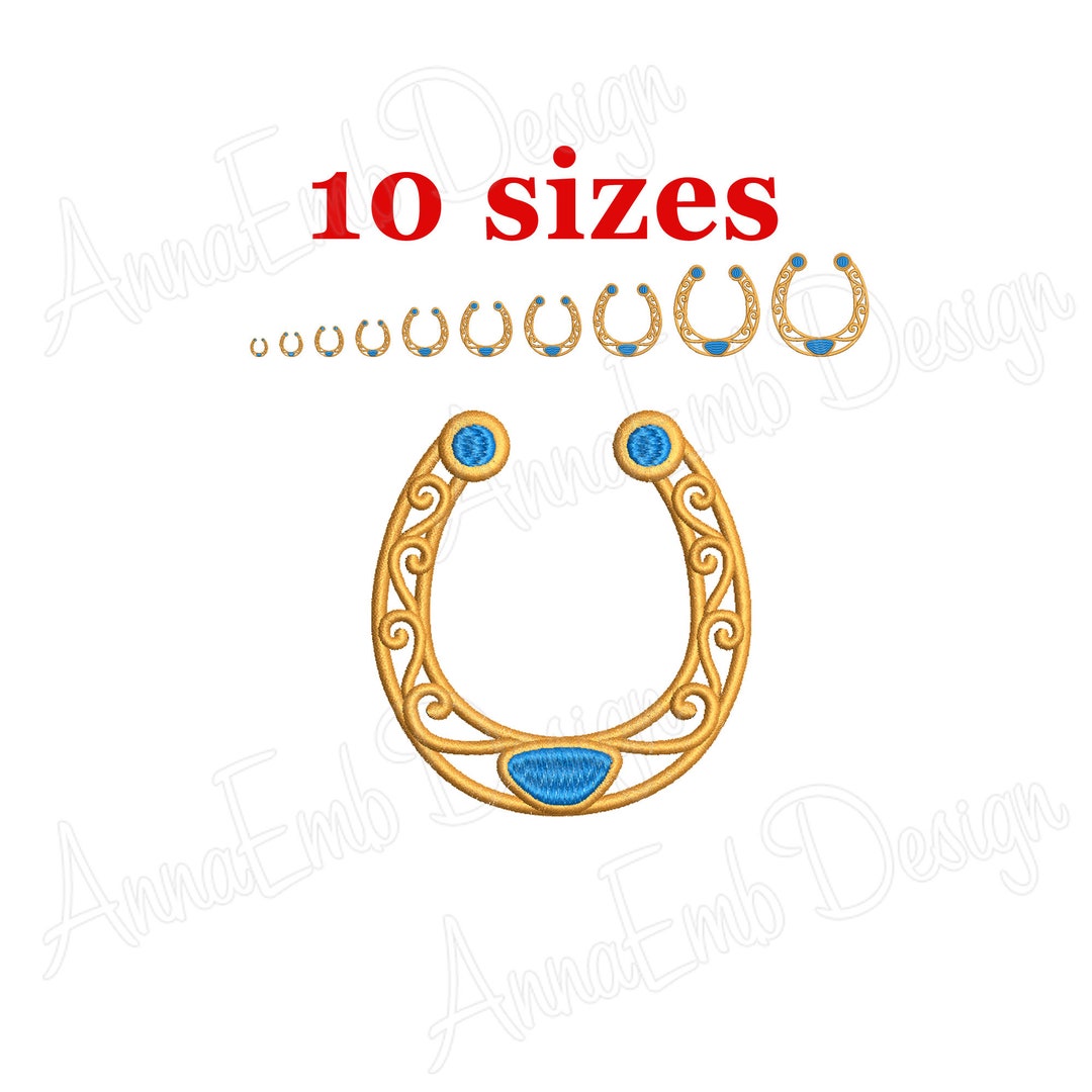 Horseshoe Embroidery Design. Machine Embroidery Design. Mini Horseshoe ...