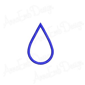 Drop Applique Embroidery Design. Water Drop Applique Design. Mini Rain ...