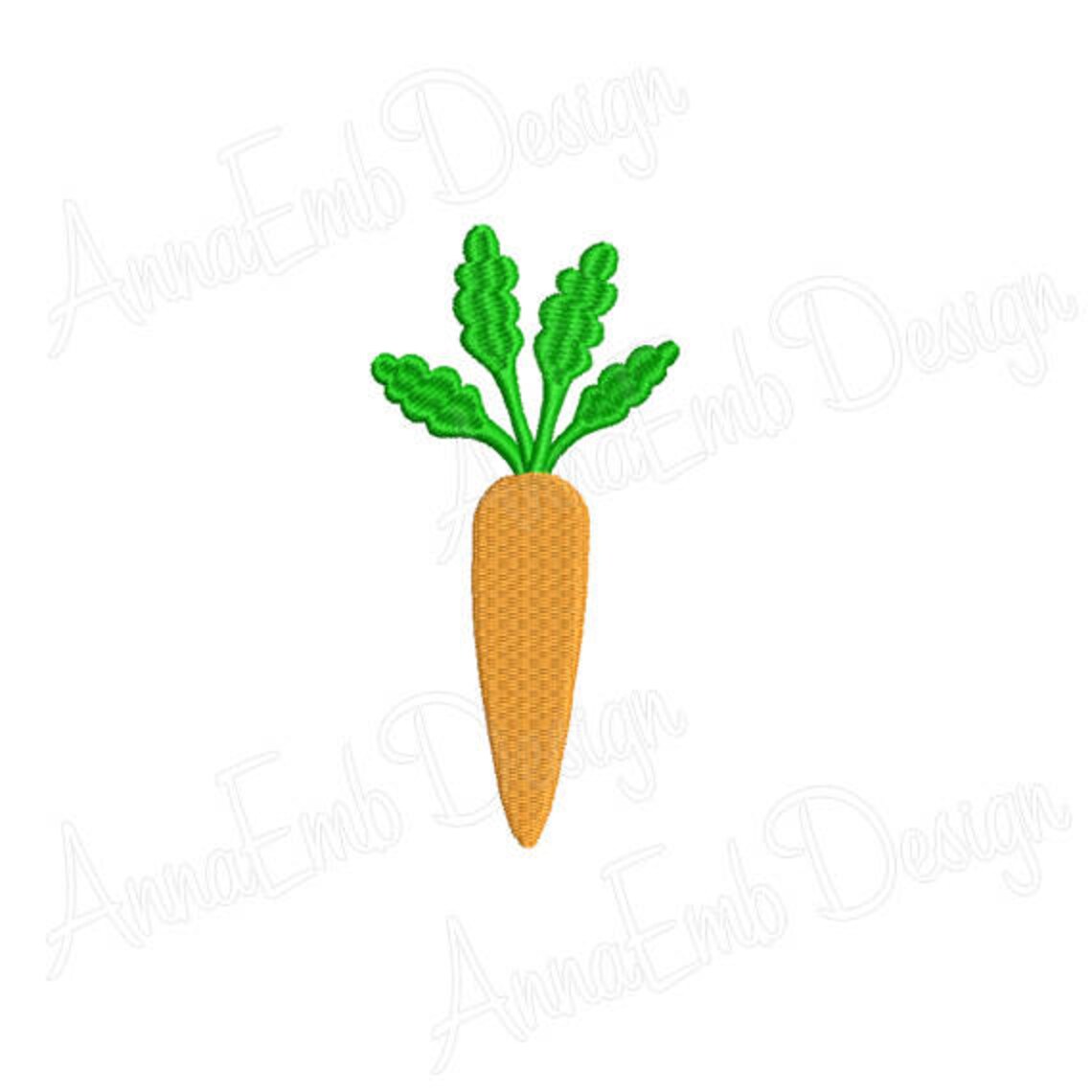 Carrot Embroidery Design. Carrot Mini. Machine Embroidery - Etsy
