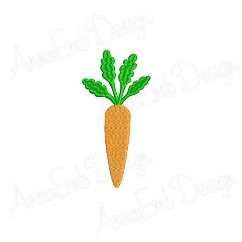 Carrot Embroidery Design. Carrot Mini. Machine Embroidery - Etsy