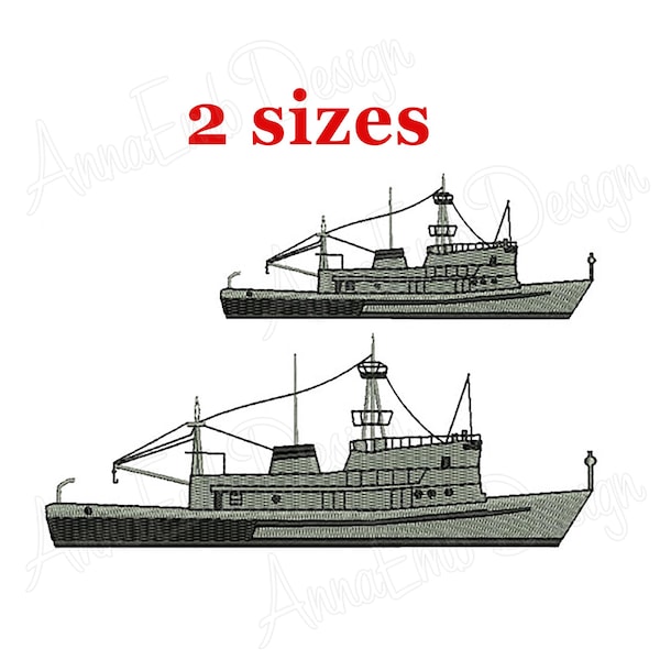 Ship Embroidery - Etsy