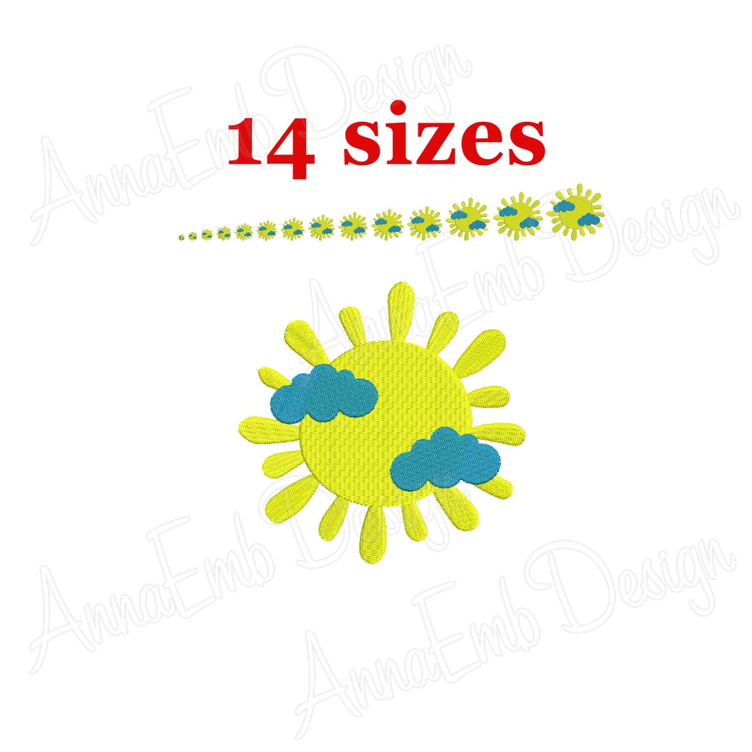 Sun Embroidery Design. Sunshine Design. Sun Mini Embroidery. Sun ...