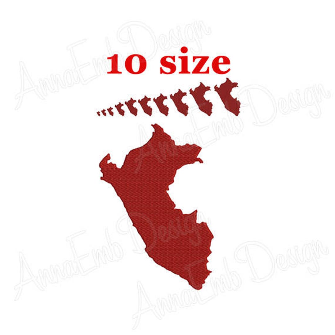 Peru Embroidery Design. Machine Embroidery. Peru Filled Stitch. Peru ...