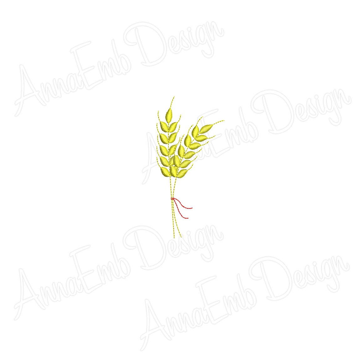Wheat Stalk Embroidery Design. Wheat Embroidery Design. - Etsy