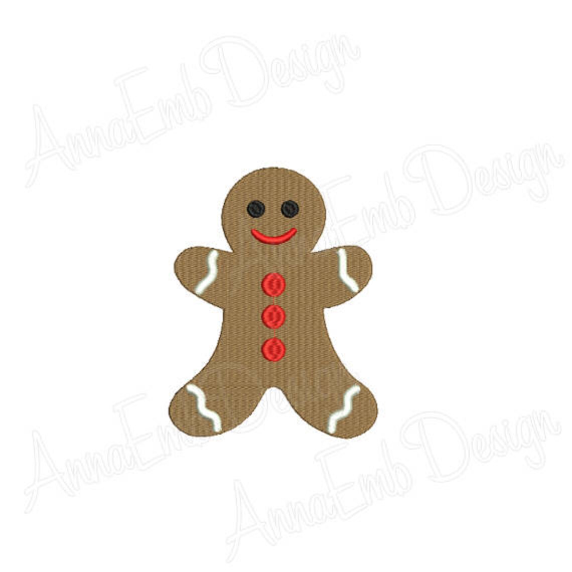 Gingerbread Man Embroidery Design. Mini Gingerbread Man. - Etsy