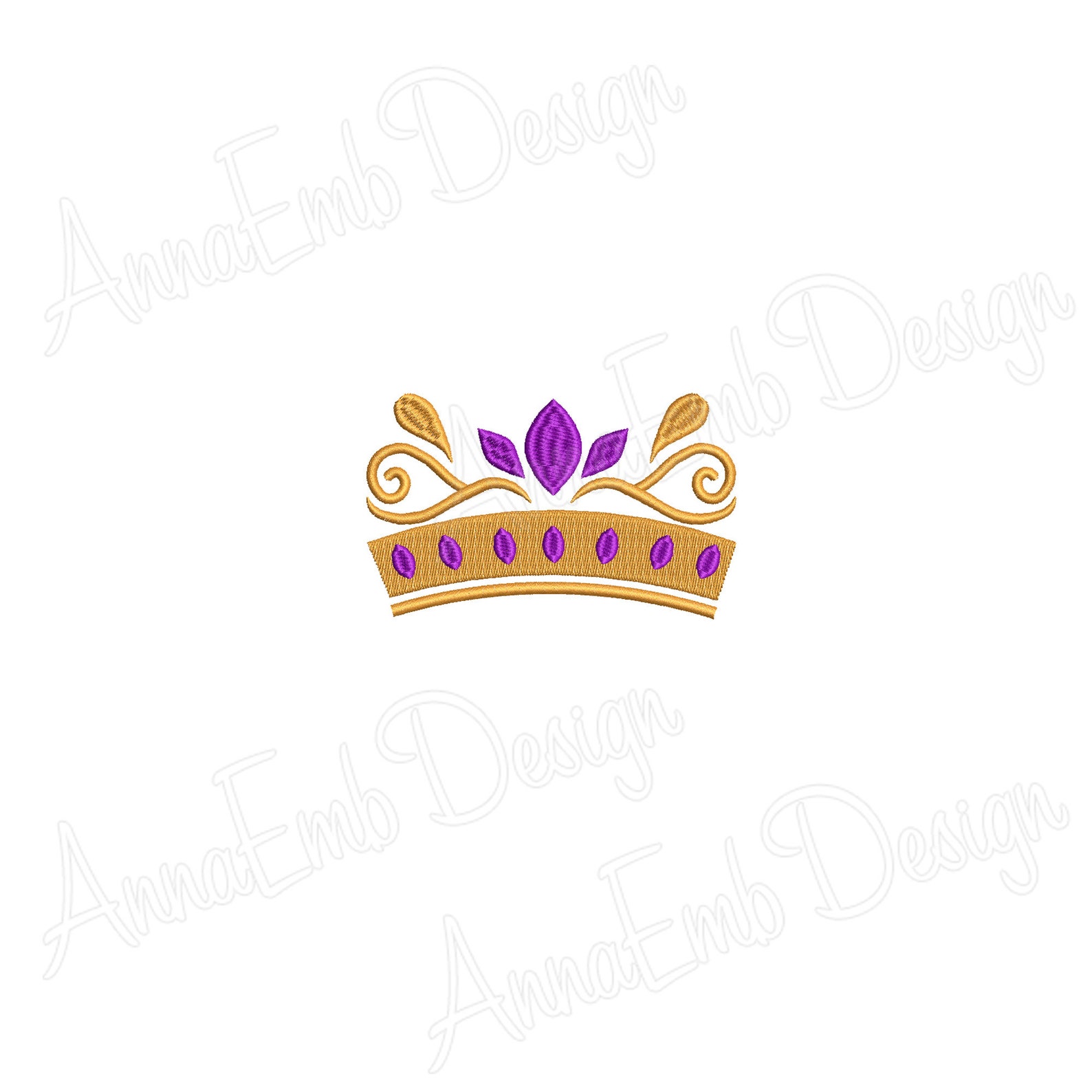 Crown Embroidery Design. Machine Embroidery Design. Tiara Embroidery ...