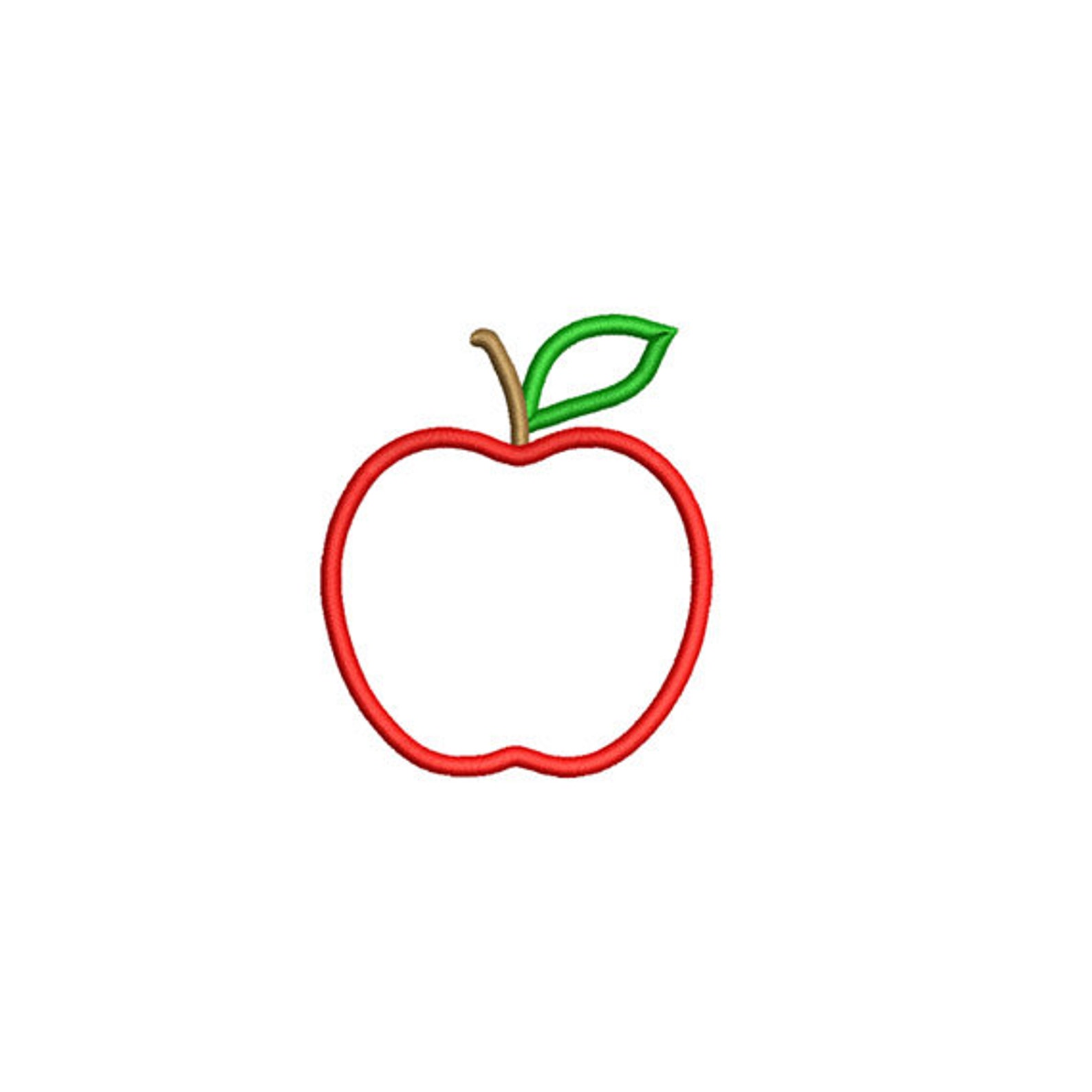 Apple Applique Embroidery Design. Fruit Applique Embroidery - Etsy