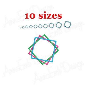 Square Border Embroidery Design. Square Frame Embroidery Design ...