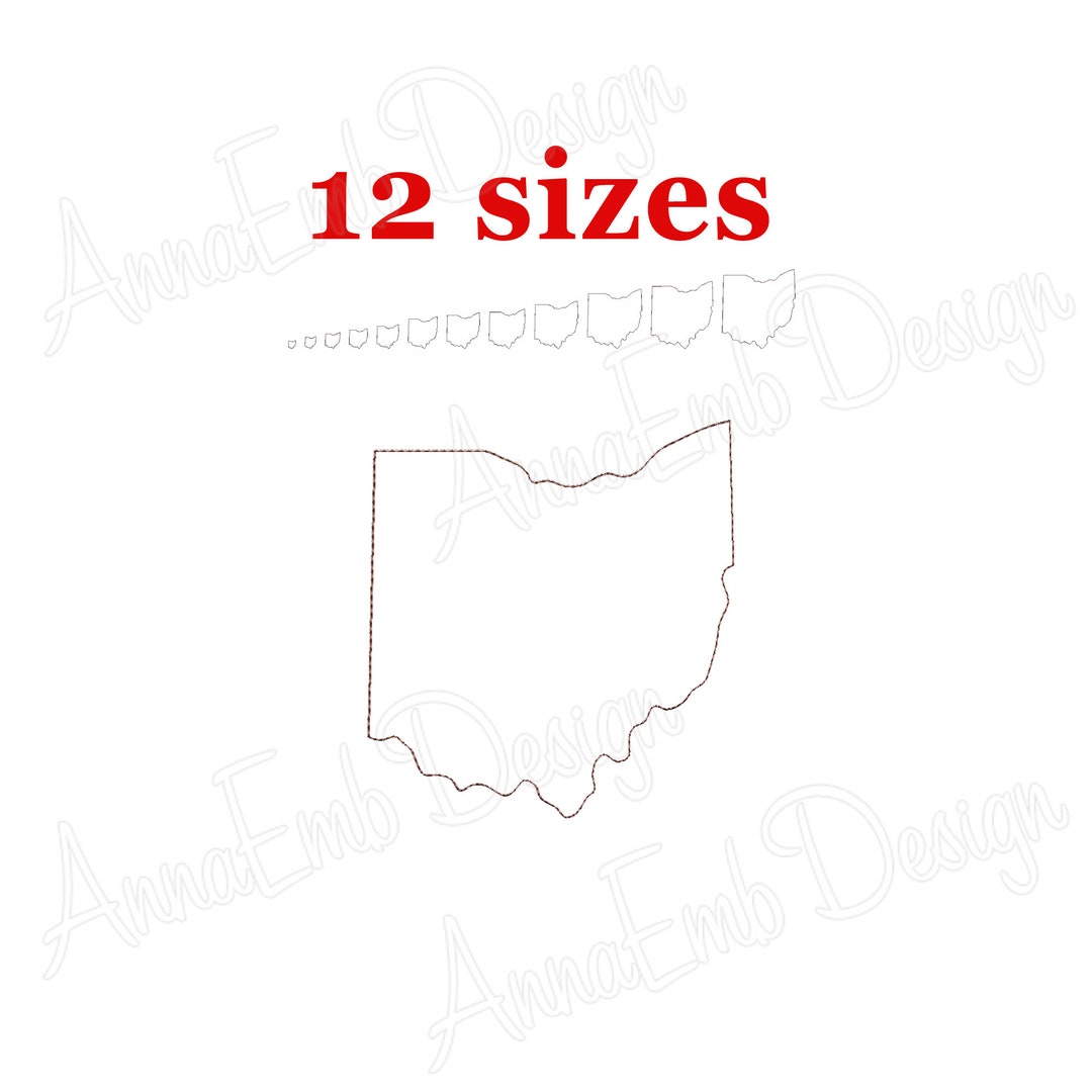Ohio Embroidery Design. Ohio State Design. Machine Embroidery. Ohio ...