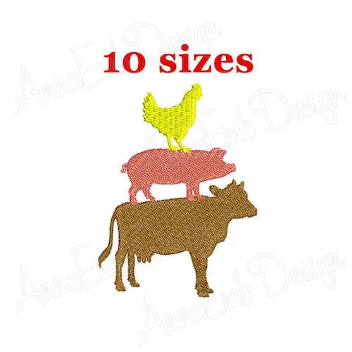 Calf Machine Embroidery Design - Etsy