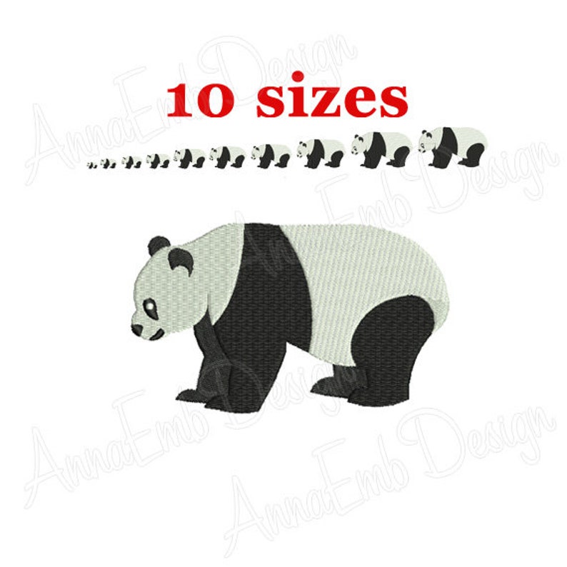 Panda Bear Embroidery Design. Panda Silhouette Embroidery - Etsy