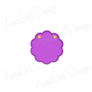 Scallop Banner Circle Applique Embroidery Design. Scalloped Frame ...