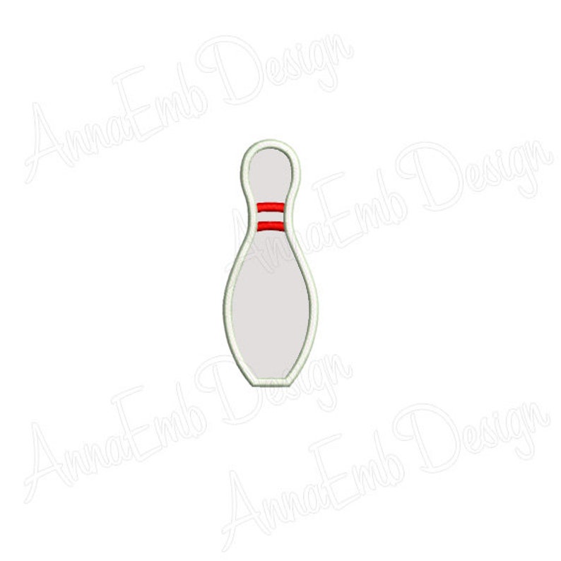 Bowling Pin Applique Embroidery Design. Bowling Pin Embroidery - Etsy