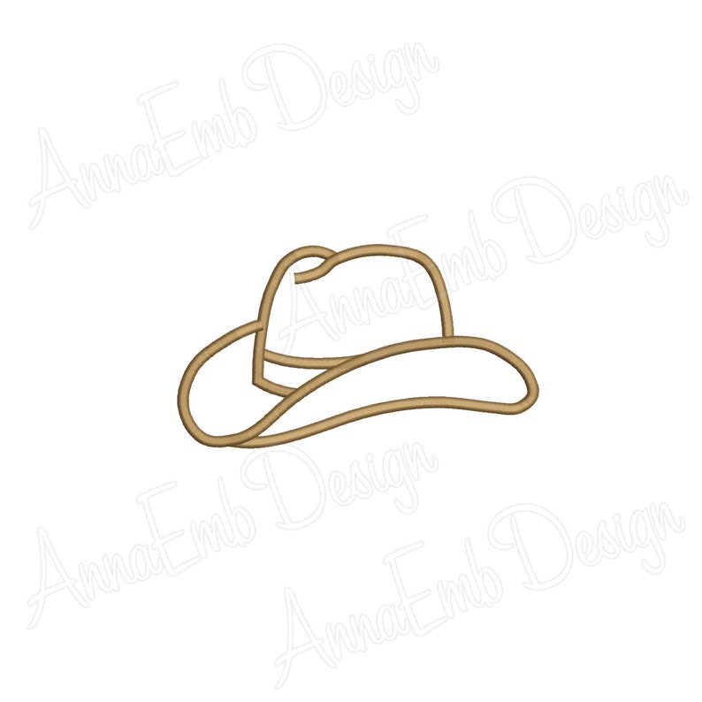 Cowboy Hat Applique Embroidery Design. Cowboy Hat Embroidery. - Etsy