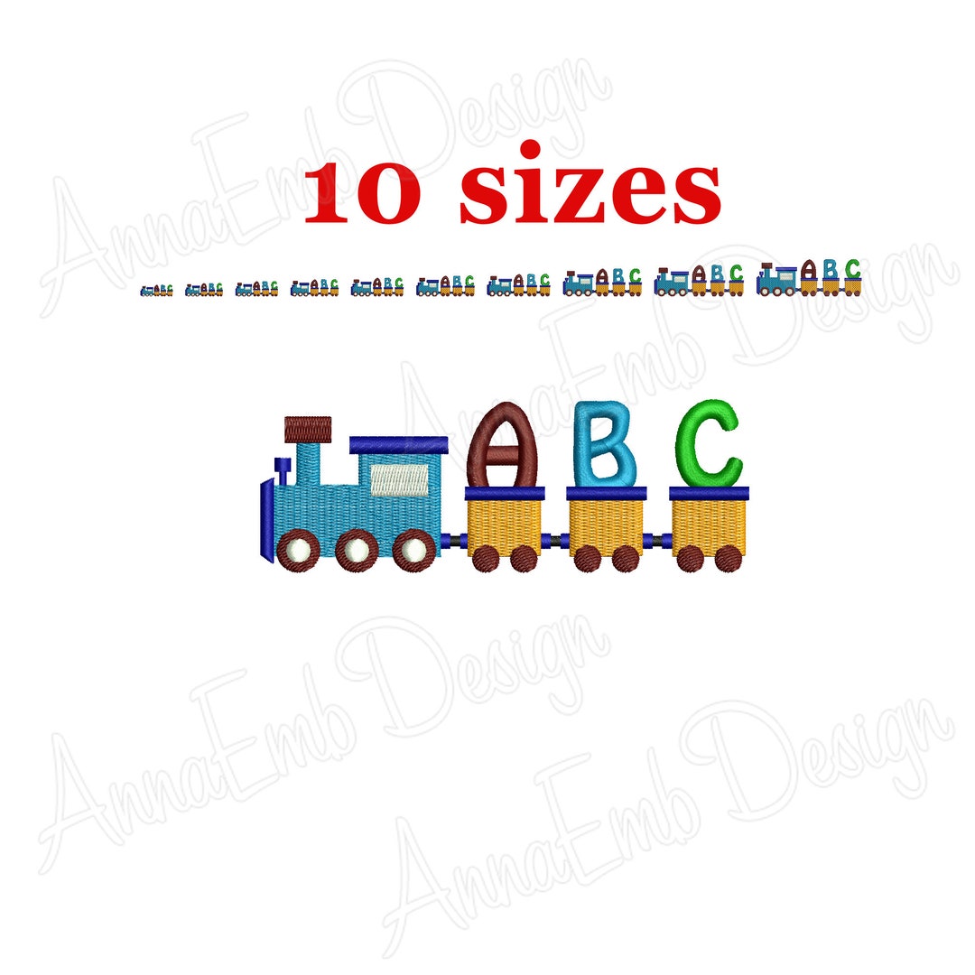 Train Embroidery Design. Train Silhouette Embroidery. Train Design ...