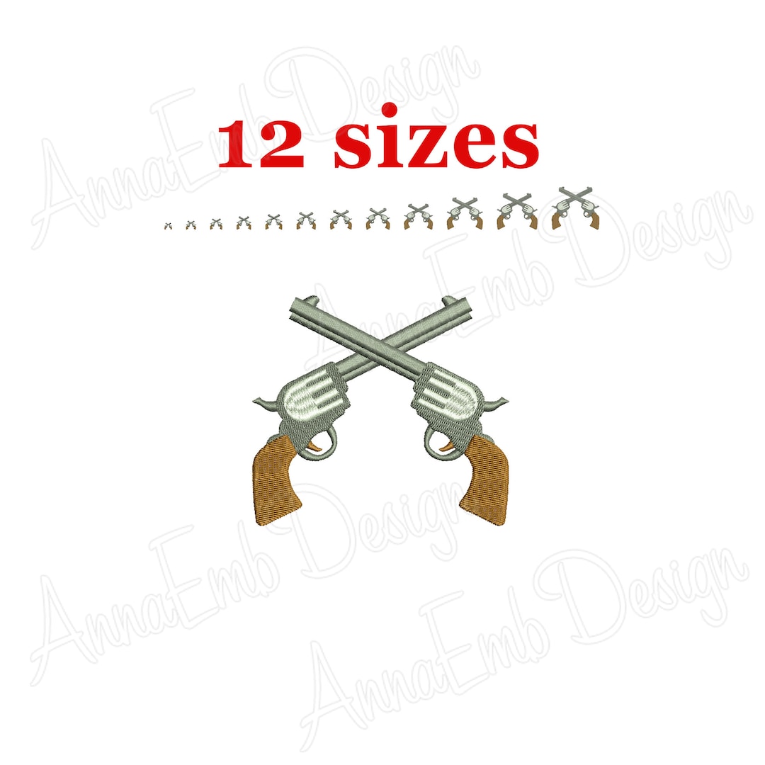 Revolver Embroidery Design. Gun Mini Embroidery. Machine Embroidery ...