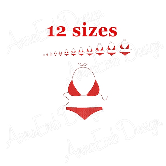 Swimsuit Bikini Embroidery Design. Swimsuit Mini. Machine - Etsy