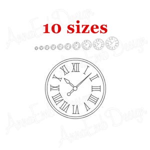 Clock Embroidery Design. Clock Face Embroidery Design. Machine ...