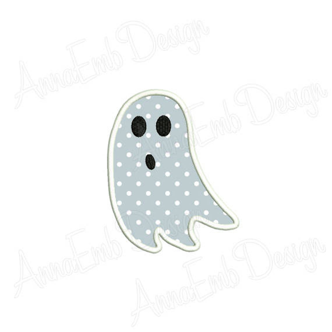 Ghost Applique Embroidery Design. Ghost Mini Embroidery | Etsy